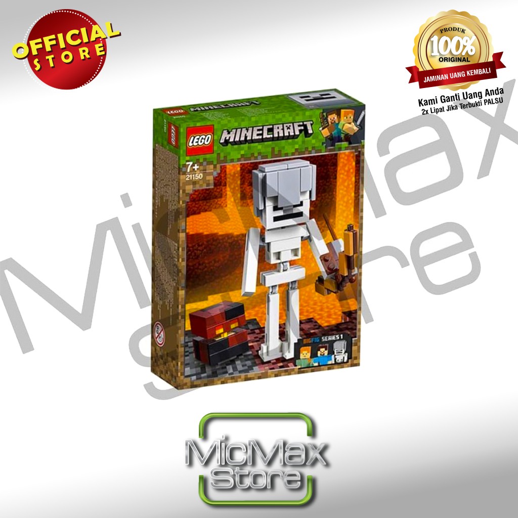 Jual Lego Minecraft 21150 Skeleton BigFig with Magma Cube | Shopee ...