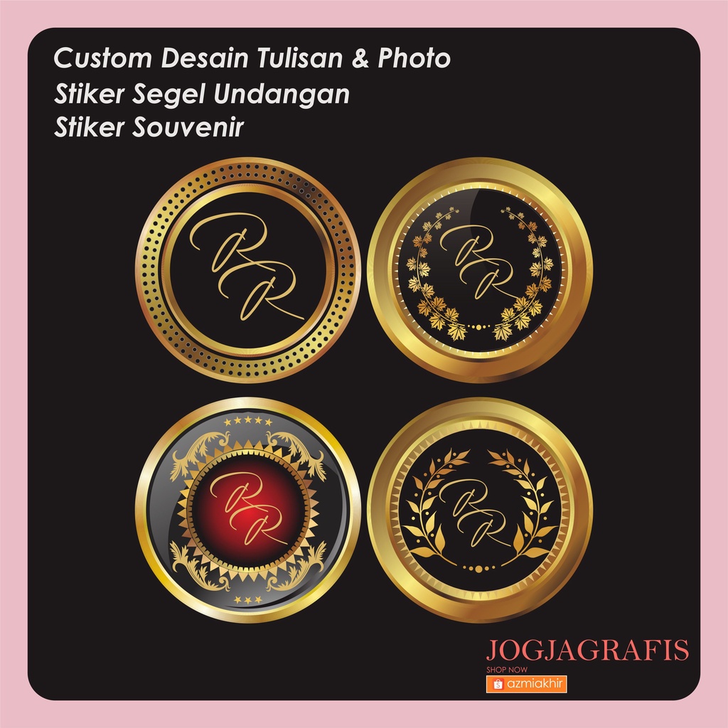 Jual [ 1 pack 100pcs ] Stiker Label / Stiker Segel / Stiker Wedding ...
