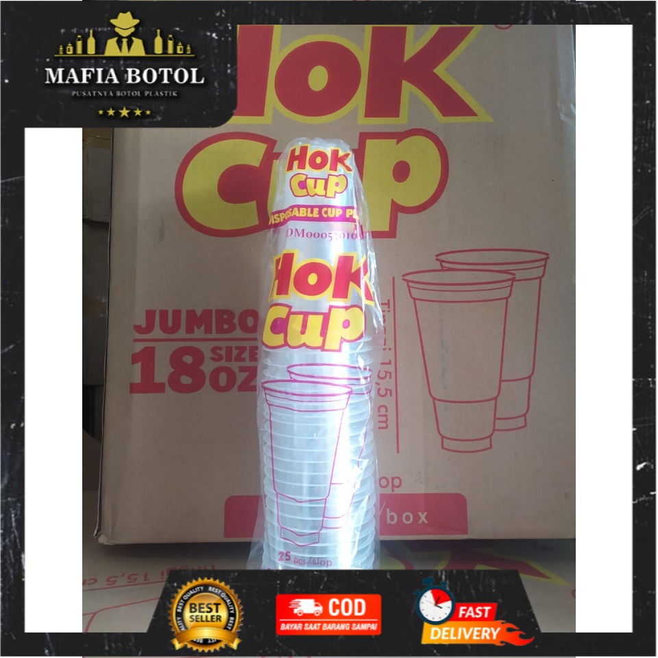 Jual COD Bisa Gelas HOK Cup 14 0z isi 50 murah asli | Shopee Indonesia