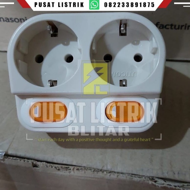 Jual STOP KONTAK ARDE 2 LUBANG / STEKER + SAKLAR TERSENDIRI UTICON S ...