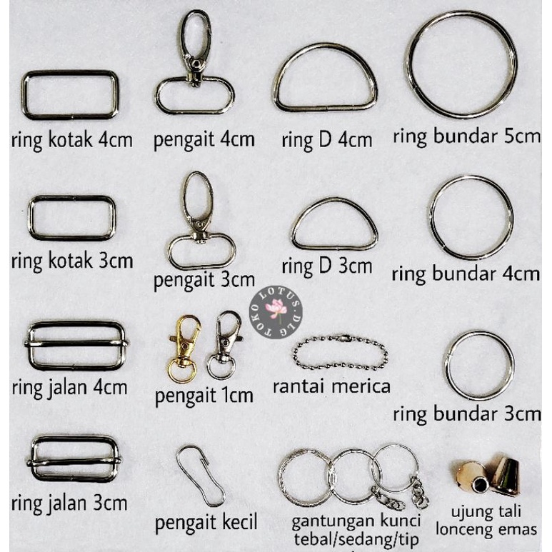 Jual Ring tas gesper cantelan pengait gantungan kunci tas (ecer per ...