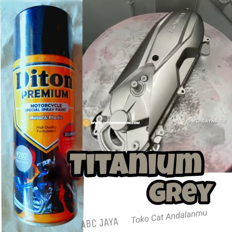Jual Cat Pilok Diton Premium 9282 Titanium Grey 400ml Abu-Abu Grey ...