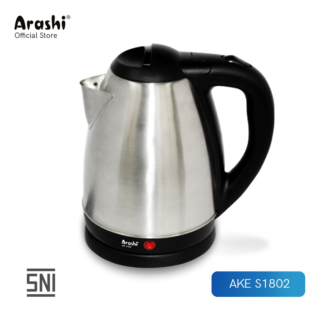 Jual Arashi Kettle Listrik AKE S1802/ Pemanas Air/ Ketel Listrik/ 1.8 ...