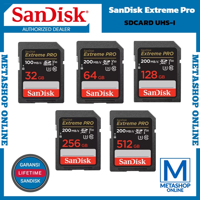 Jual Sandisk Extreme Pro SDCard UHS-I SDHC SDXC Kartu Memory Card SD ...