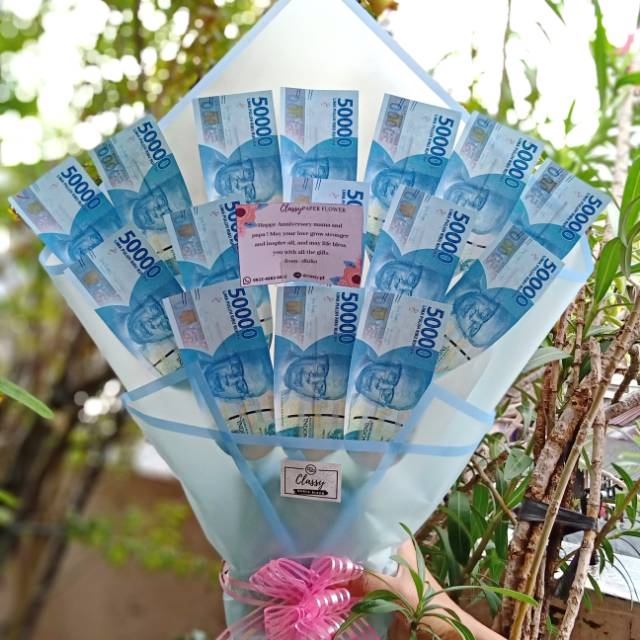Jual Large / Medium Standing Money Bouquet / Bucket Buket Bunga Uang ...