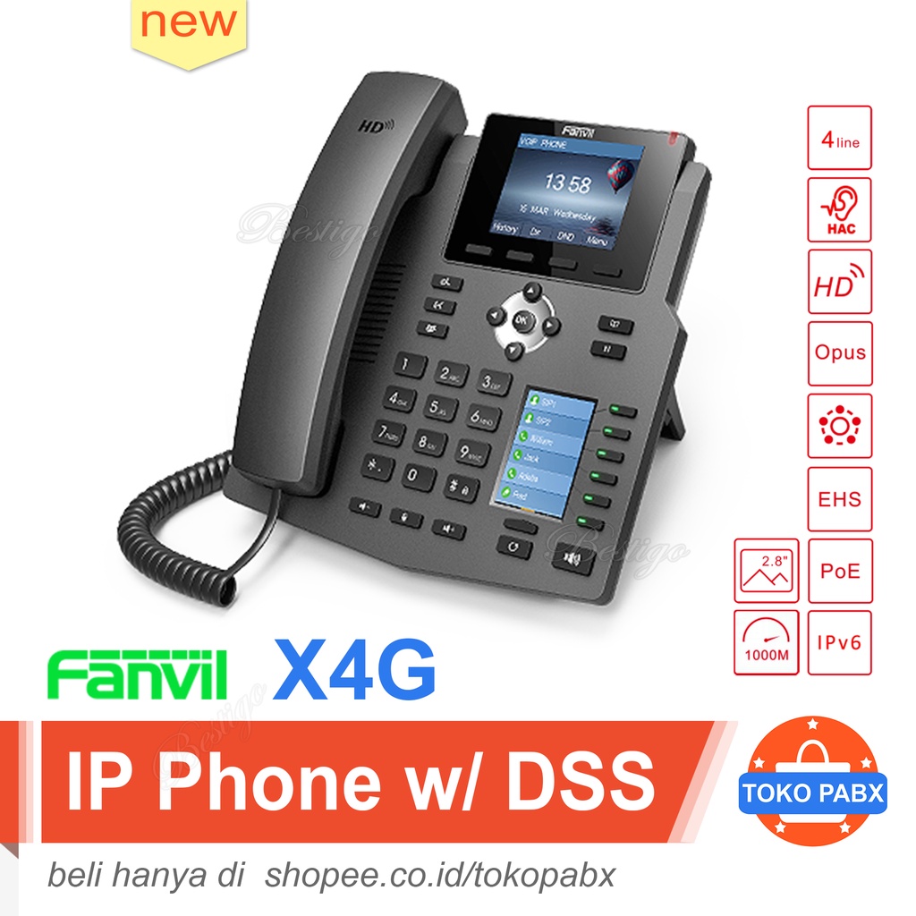 Jual IP Phone Fanvil X4G PoE Gigabit with DSS | Shopee Indonesia