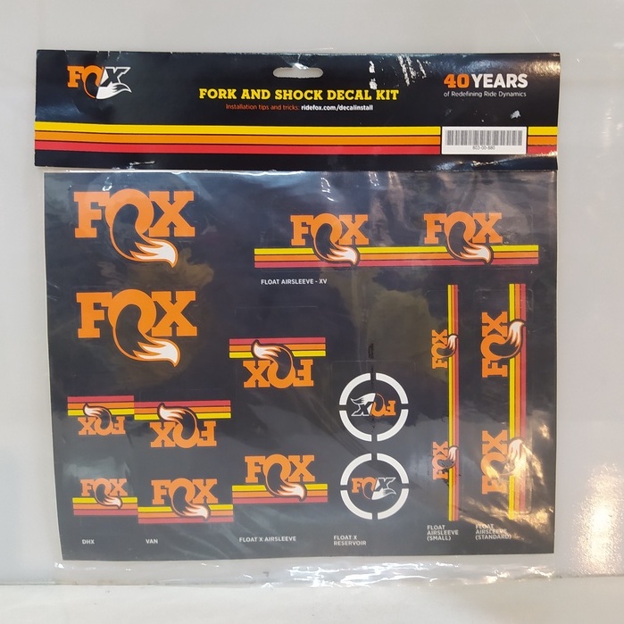 Jual Stiker Sticker Decal Kit Fork And Shock Fox Float ORIGINAL Orange ...