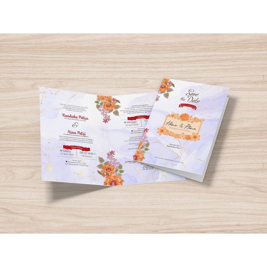 Jual Cetak Undangan Nikah Custom Elegan | Shopee Indonesia