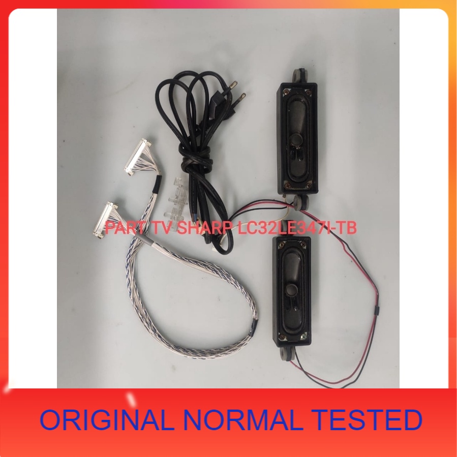 Jual PAKET KOMPONEN TV SHARP LC32LE347I-TB LVDS-SPEAKER-CABLE AC ...