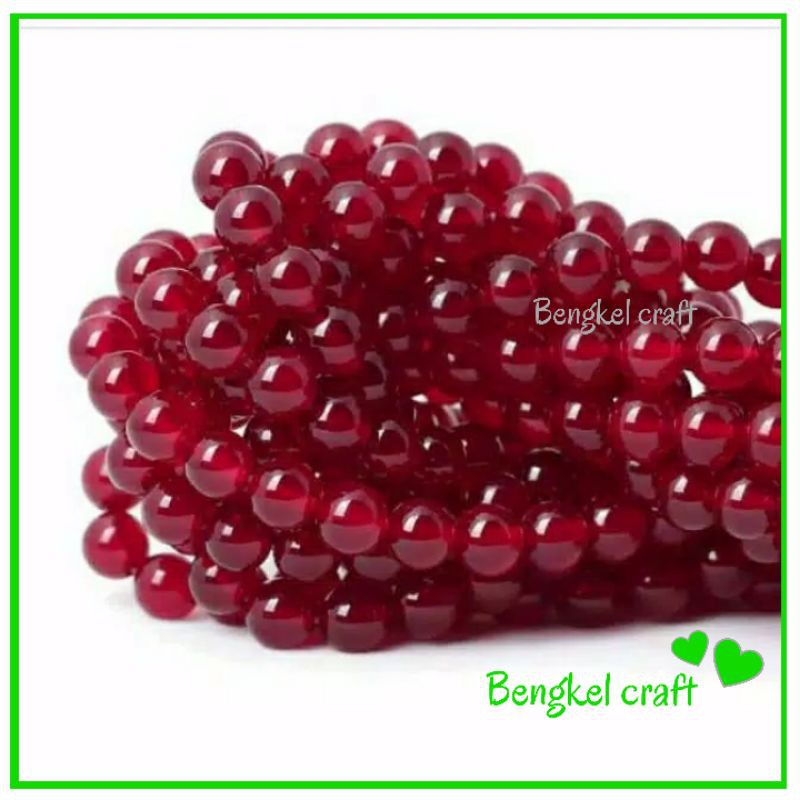 Jual Jual bahan batu alam merah Maroon 6mm 8mm 10mm | Shopee Indonesia
