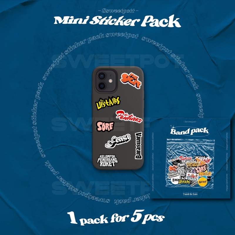 Jual (BISA COD) MINI STICKER PACK [INDONESIAN BAND EDITION] / STICKER ...