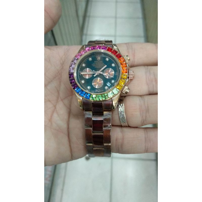 Jual jam tangan rolex quartz rosegold dial hitam | Shopee Indonesia