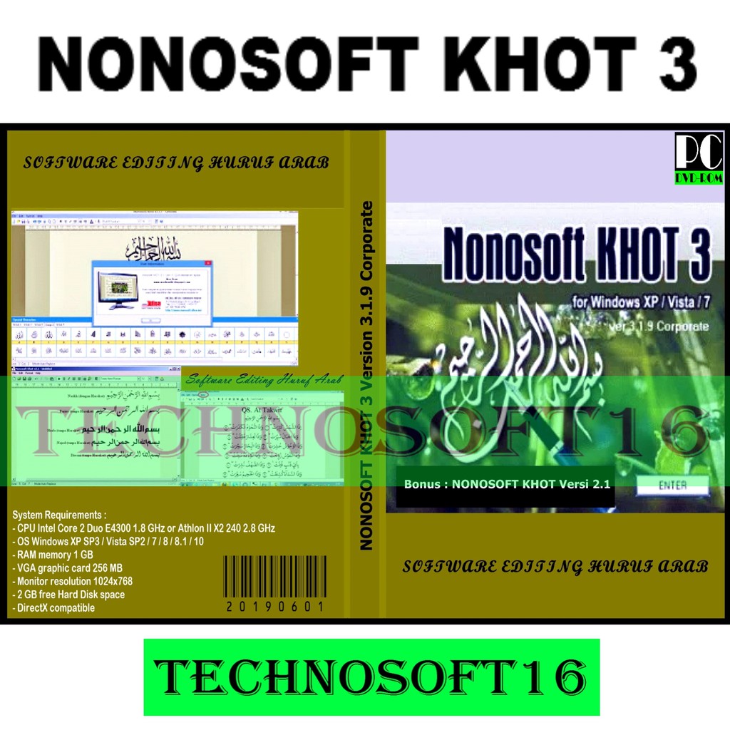 Jual NONOSOFT KHOT 3 v3.1.9 ( Software Editing Huruf Arab ) Full Version | Shopee Indonesia