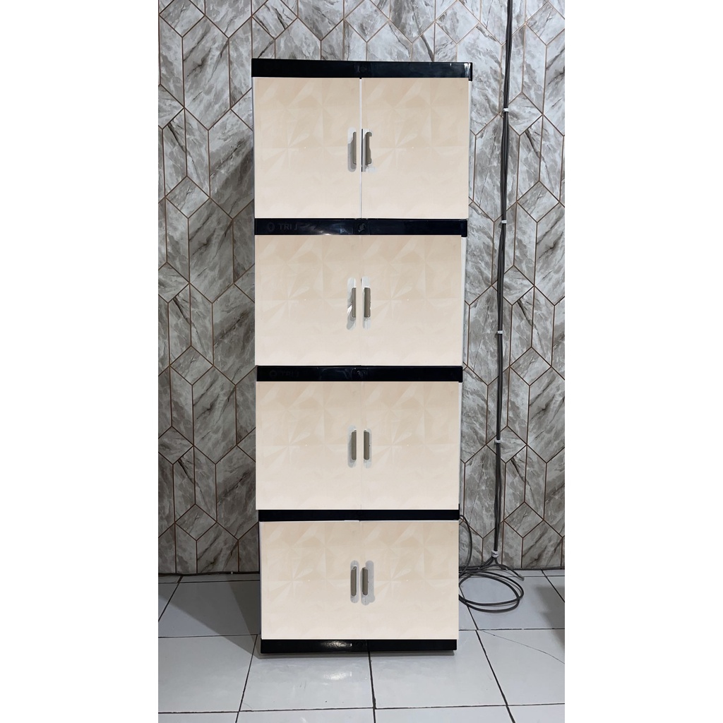 Jual Lemari Plastik Rak Baju Pakaian 4 Susun Serbaguna | Shopee Indonesia