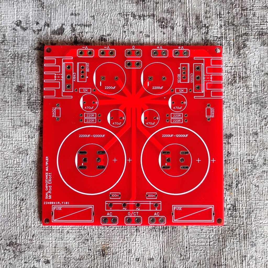 Jual PCB PSU Capacitance multiplier Mr rodd elliott untuk lm3886/lm1875 ...