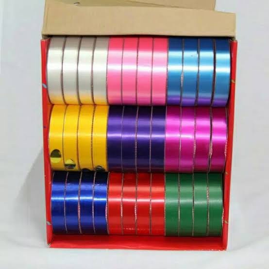 Jual Pita Kado Biasa 2cm Jepang Plastik Kertas Ribbon Polos Kertas ...