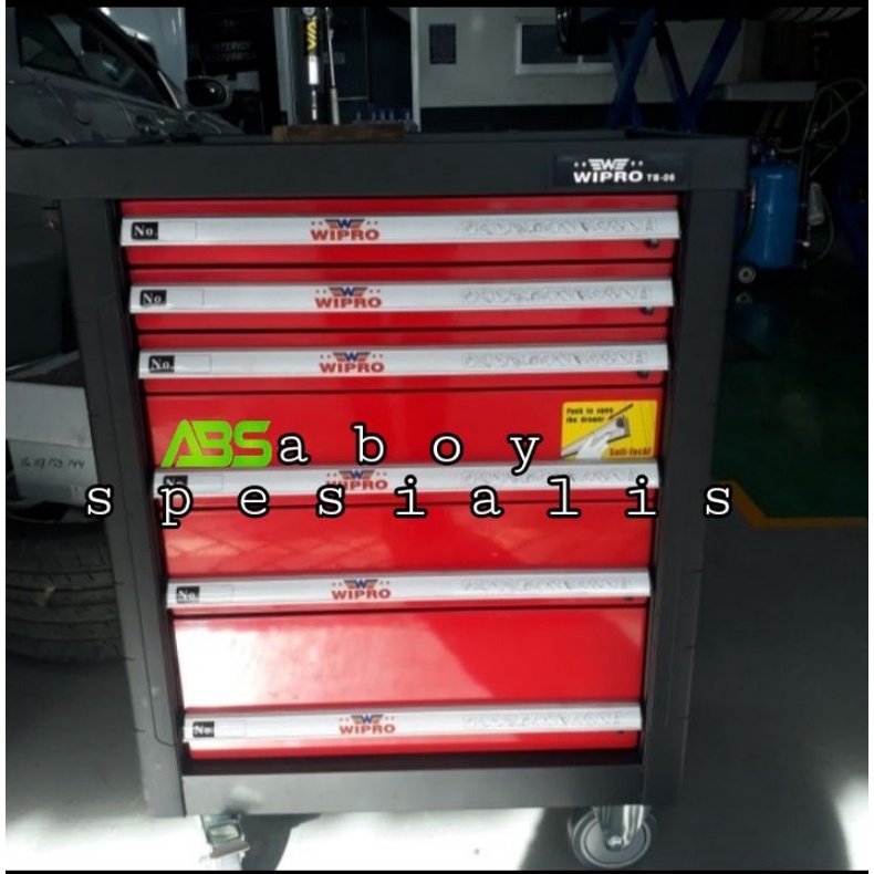 Jual Tool box trolley cabinet + Tool Kit Set 6 Susun 127 pcs Wipro | Shopee Indonesia