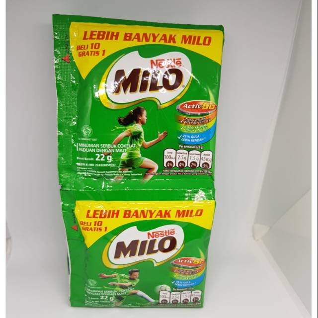 Jual MILO ACTIV GO 22GR RCG (10pc+1pc) | Shopee Indonesia