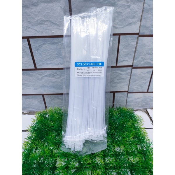 Jual Kabel Ties Putih 10cm / 15cm/ 20cm/ 25cm/ 30cm harga 1pack isi 100pcs | Shopee Indonesia