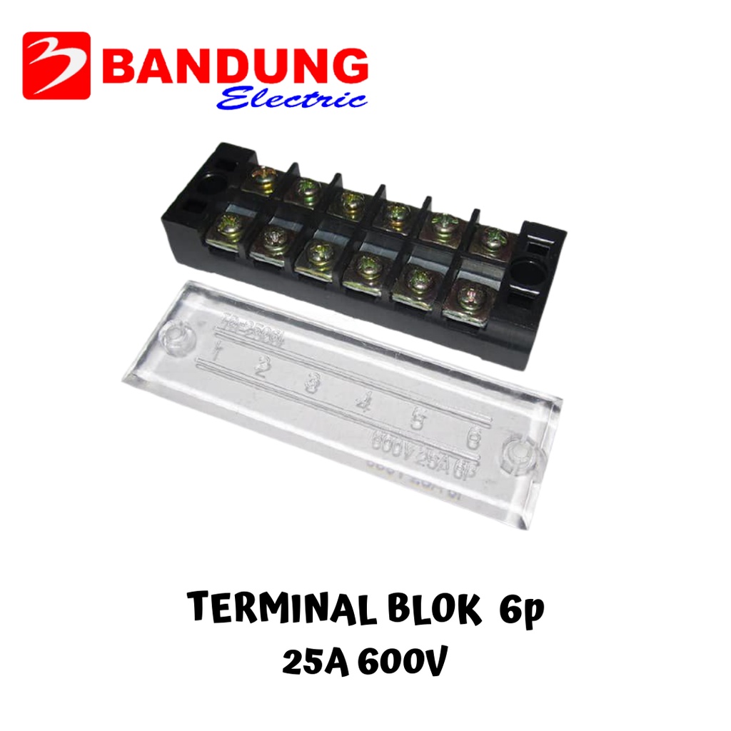 Jual Terminal Blok 6P 25A Terminal Block 6P 25A Sambungan kabel | Shopee Indonesia