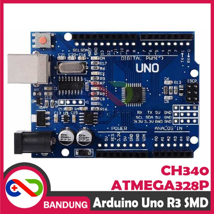 Jual Arduino UNO R3 ATmega328P CH340 | Board Development SMD/DIP PU ...