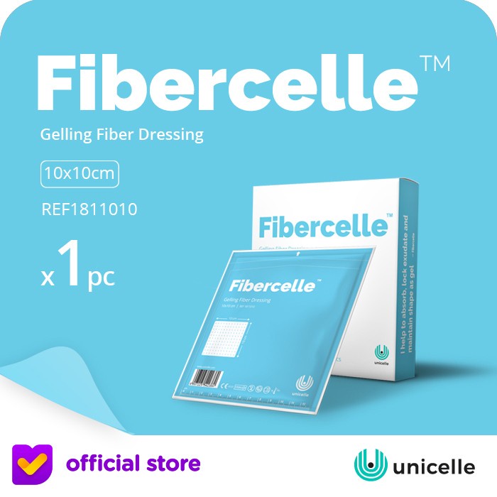Jual Fibercelle - Gelling Fiber Dressing - 10x10 cm – 1 piece | Shopee ...
