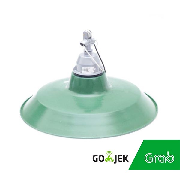 Jual Kap Hijau Lampu Jalan Plus Fitting Besi E40 WD Outdoor Gojek Grab | Shopee Indonesia