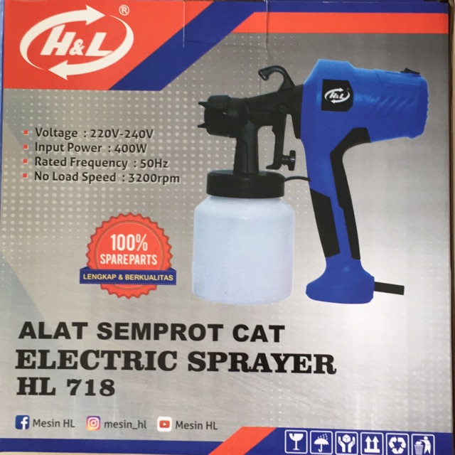 Jual ALAT SEMPROT CAT TANPA KOMPRESOR. ELECTRIK SPRAYER . ALAT SEMPROT ...