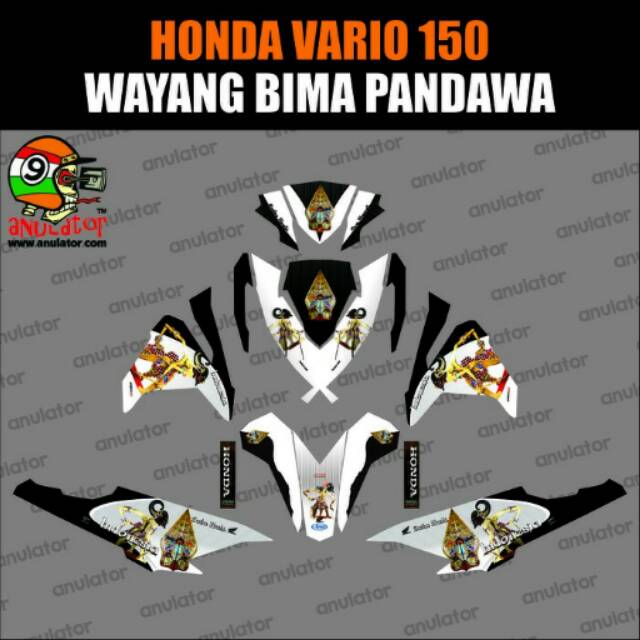 Jual STRIPING STIKER HONDA NEW VARIO 125 ESP/150 ESP WAYANG BIMA ...