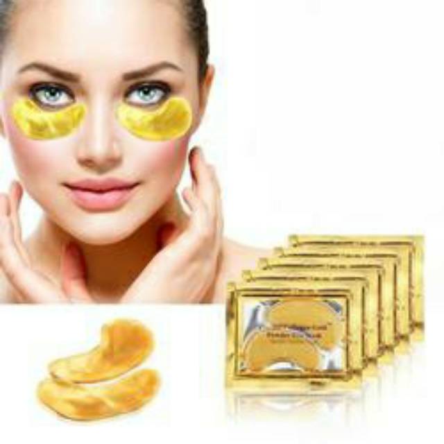 Jual 4 Pasang Masker Mata Emas 24K Collagen Gold Eye Mask | Shopee ...