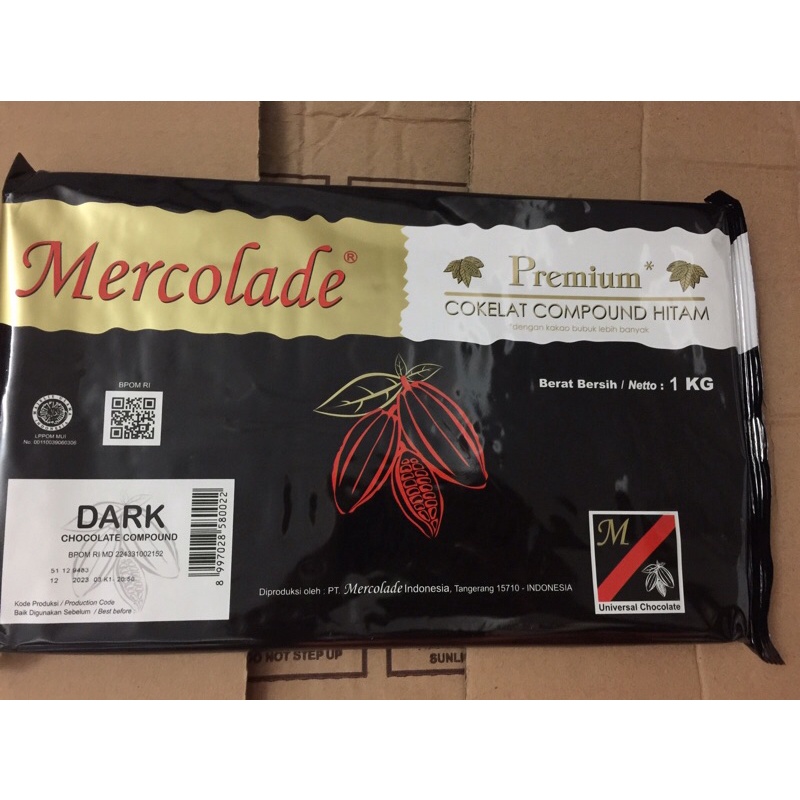 Jual Mercolade Dark Chocolate Compound Premium 1 kg Coklat Batang ...