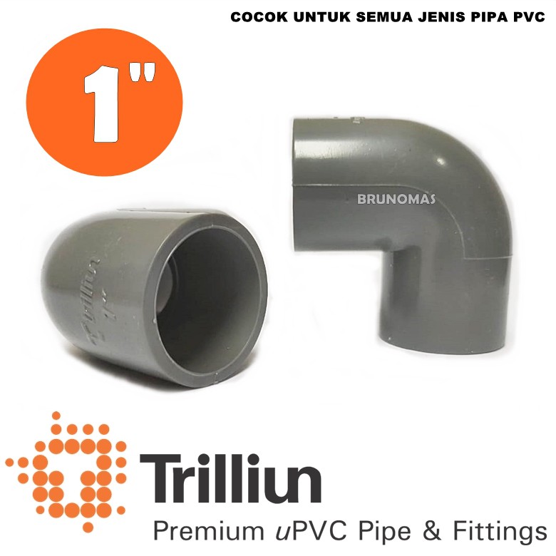 Jual KNEE 1" inchi TRILLIUN - ELBOW Keni bengkok sambungan paralon pipa ...