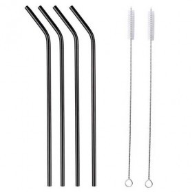 Jual Sedotan Stainless Steel Bending Straw Capillary 4 PCS | Shopee ...