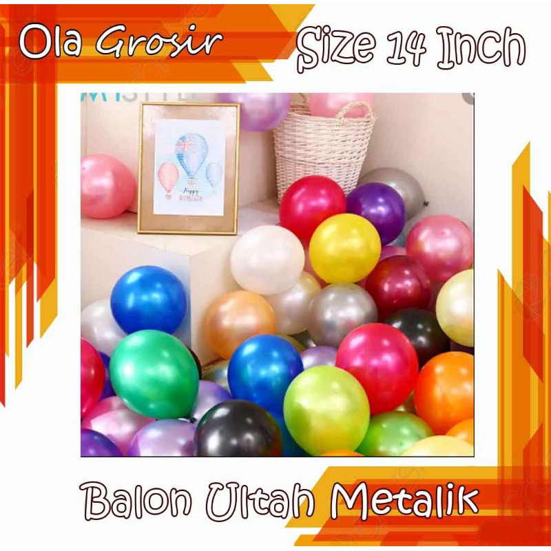 Jual Balon metalik besar 14 inch balon metalic balon methalic balon ...