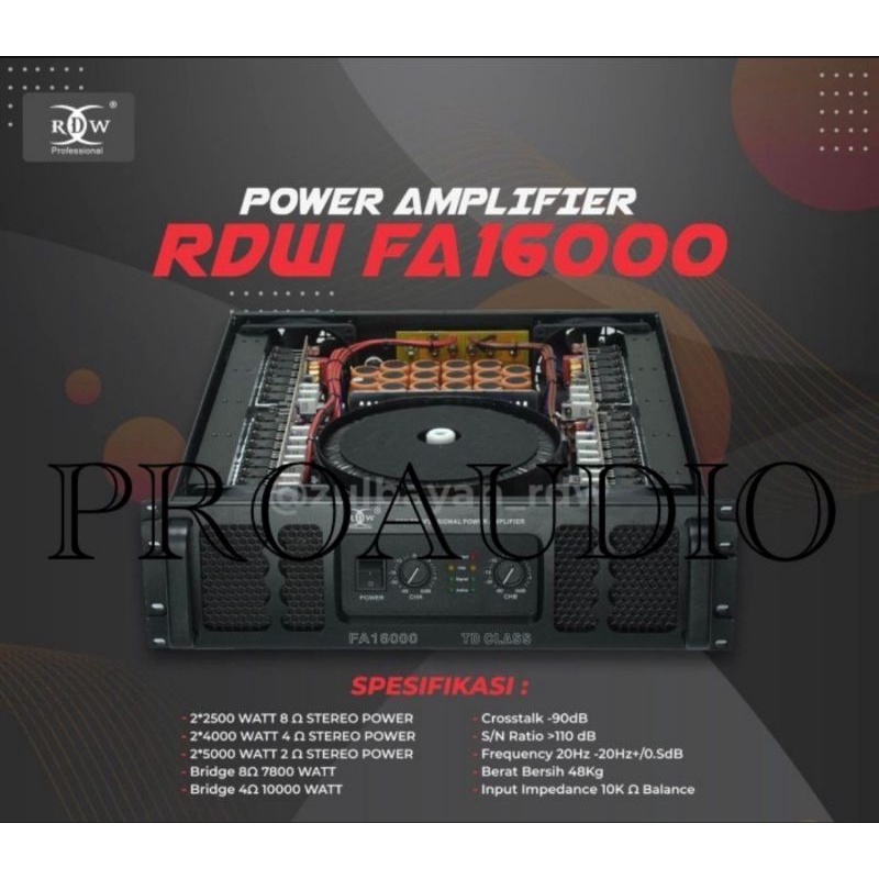 Jual POWER AMPLIFIER FA16000 / FA 16000 RDW PROFESSIONAL ORIGINAL 100% ...