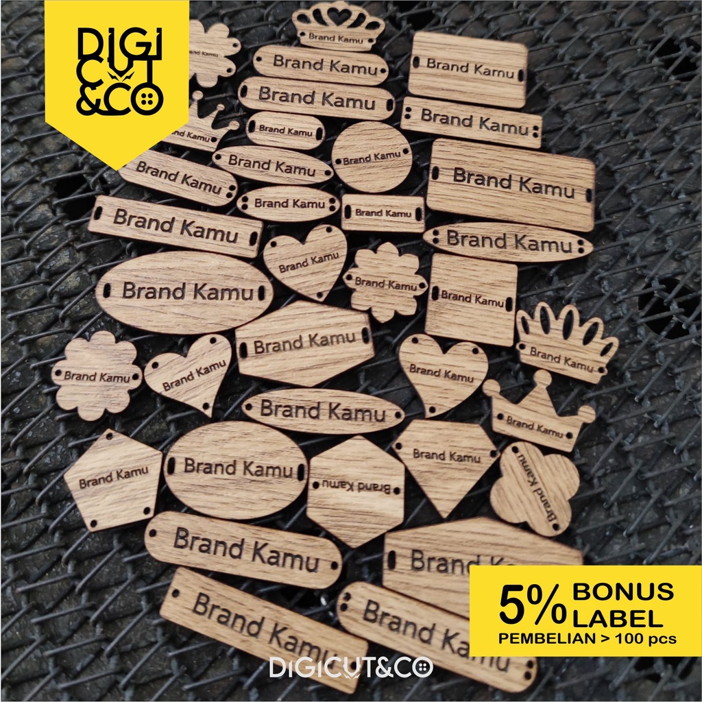 Jual Label Vinyl Honey Oak | Label Hijab Branding | Custom Cutting Label - Digicut&Co | Shopee ...