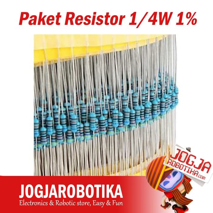 Jual Paket Resistor Pack 1/4W 0.25 Watt 600pcs 1% 1 % Metal Film 30 Nilai @ 20pcs | Shopee Indonesia