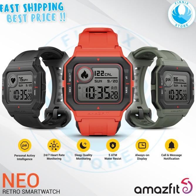 Jual Amazfit Neo Retro Smartwatch Always-on Display - GARANSI RESMI ...
