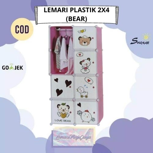 Jual LEMARI PLASTIK PORTABLE / LEMARI BAJU ANAK 4 SUSUN / LEMARI ...