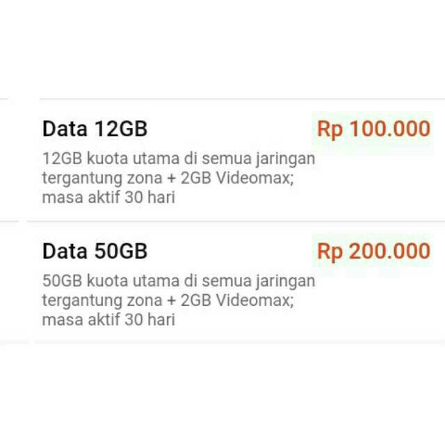 Jual Paket data 12 GB combo 14 GB 50 GB Telkomsel Simpati As Loop ...