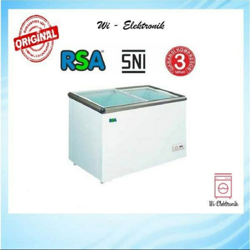 Jual Chest Freezer Sliding Flat Glass 200 Liter RSA XS 200 Chest ...