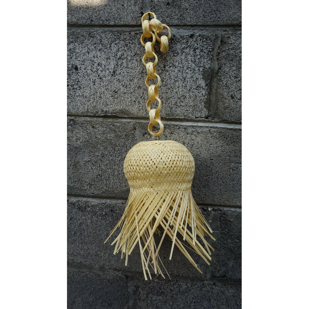 Jual Kap Lampu Bambu Bulat Imut Rumbai - Lampu Hias - Lamu Gantung ...