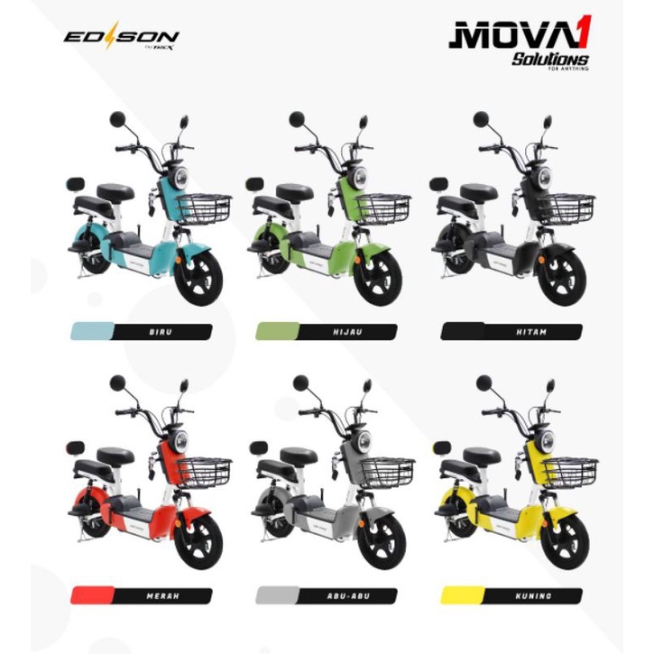 Jual Sepeda Motor Listrik Dewasa Trex Edison Mofa 48V / 12AH 350 watt ...