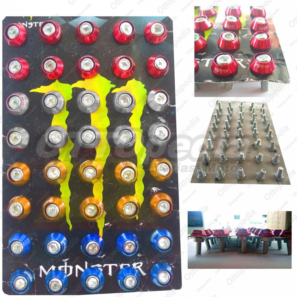 Jual Ring Variasi Monel Mur & Baut Kunci L 6mm Model Payung Isi 10pcs ...