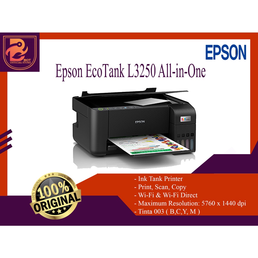Jual Printer Epson L3250 All in One Printer Wireless Print - Scan - Copy Original Garansi Resmi ...