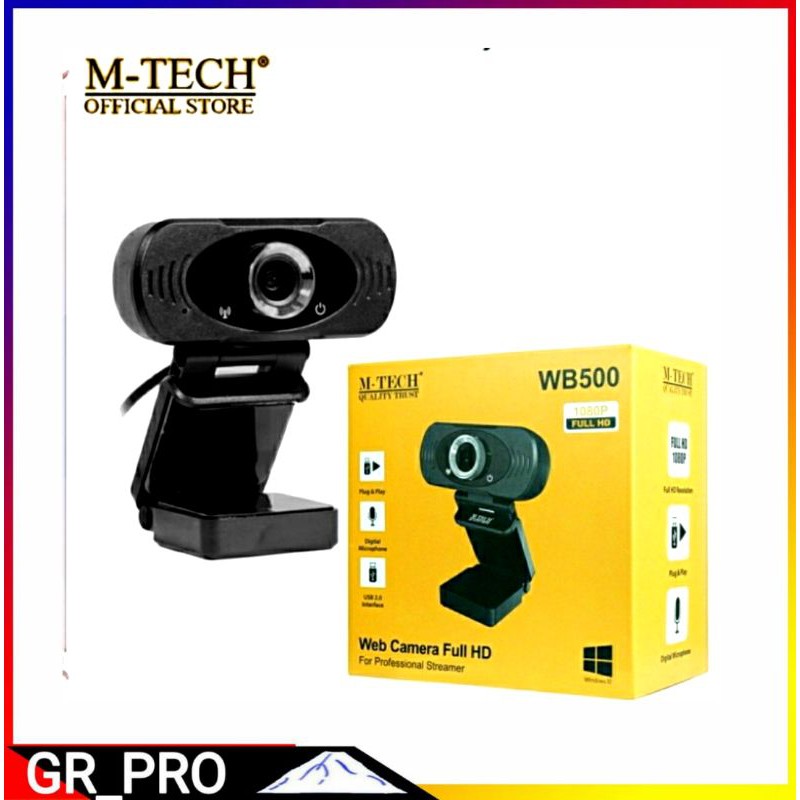 Jual Webcam PC camera M TECH ORIGINAL 1080 HD WB 500 | Shopee Indonesia