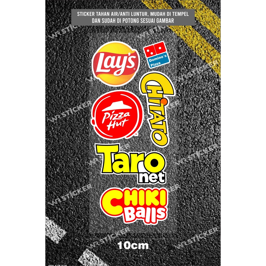 Jual Stiker logo Taro piza chitato emblem stiker set pack print cutt ...