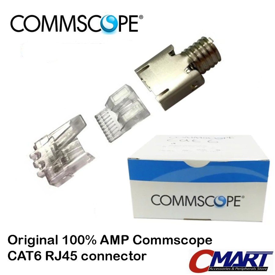 Jual COMMSCOPE CAT6 RJ45 Original Konektor AMP 100pcs/pack COM-6-2111979-3 | Shopee Indonesia