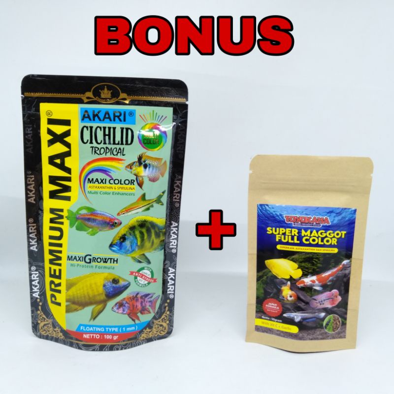 Jual Pelet Ikan / Pakan Ikan / Akari Premium Maxi Cichlid 100g | Shopee Indonesia