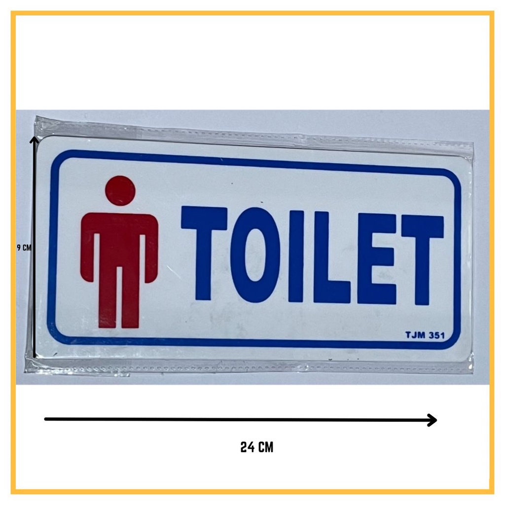 Jual Acrylic Plat Sign Label Kiblat, Toilet Cewek, Toilet Cowok, Di ...